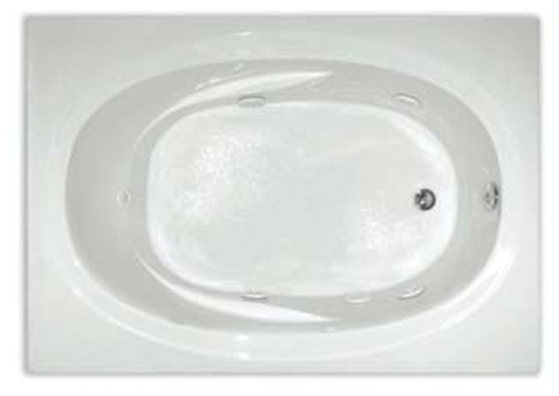 RNTAHI5FSRHWHT Aquarius Bathware White Acrylic 60 in X 42 in X 18.25 in Right Hand Soaker Tub ...