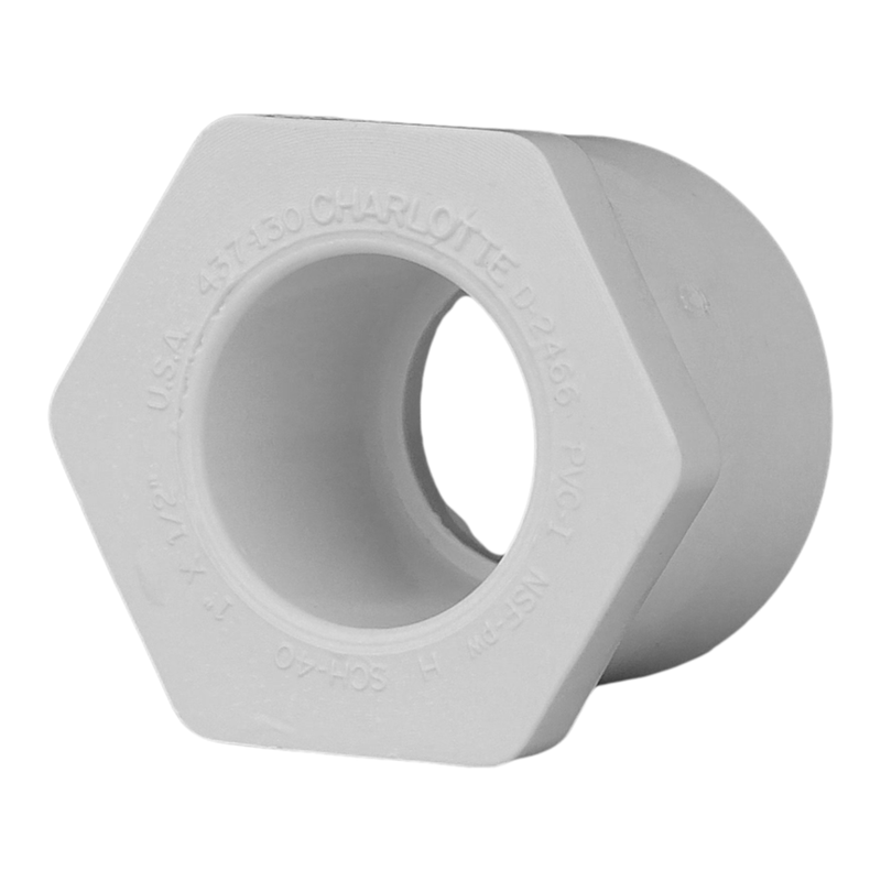 437-130 1X1/2 PVC Reducing Bushing SPGXSOC SCHEDULE 40 | Coburn Supply
