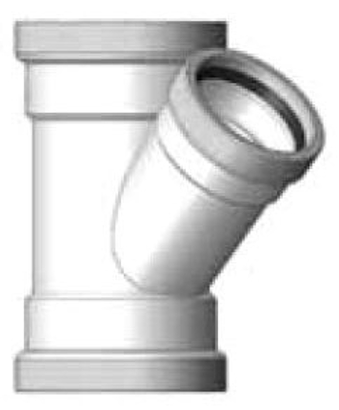 H306-4 Plastic Trends 6 in X 4 in PVC SDR 26 Wye G X G X G | Coburn Supply