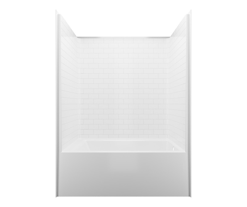Aquatic 6042STTMR-WH 6042STTM AFR 60 x 42 AcrylX Alcove Right-Hand ...