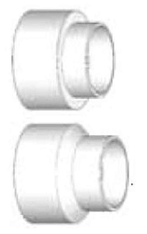 P655 4 in X 3 in PVC SDR 35 DWV Adapter Coupling Solvent Sewer Hub x ...