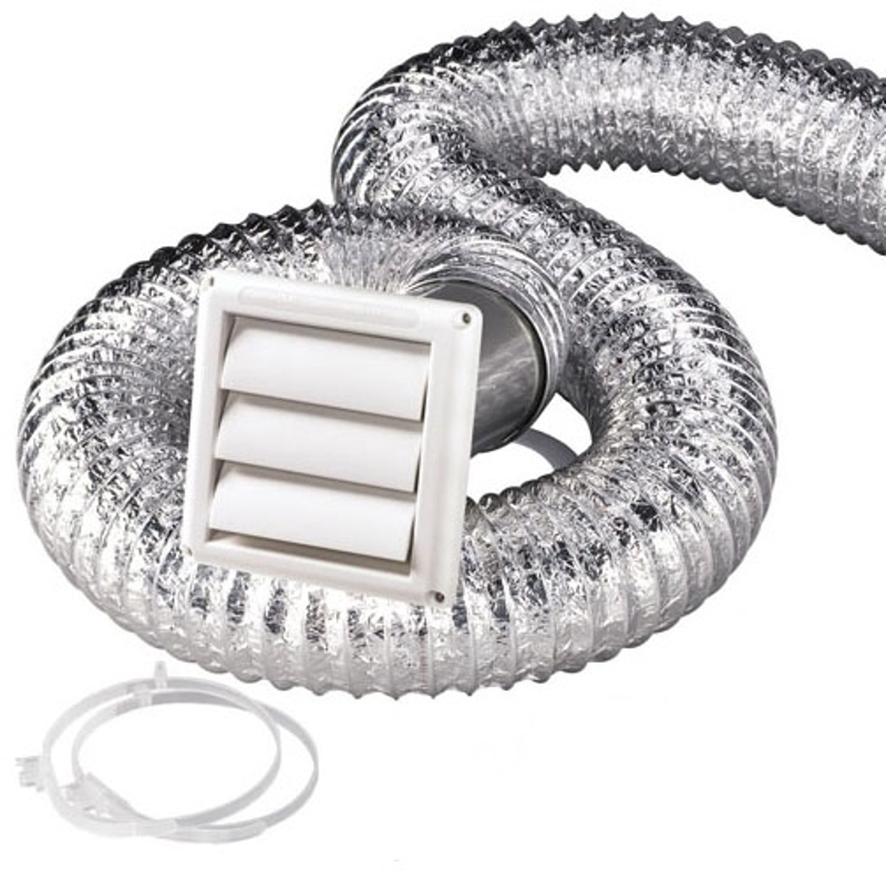 SK5WF White Plastic Vent Kit With 5 ft Aluminum Hose | Coburn Supply