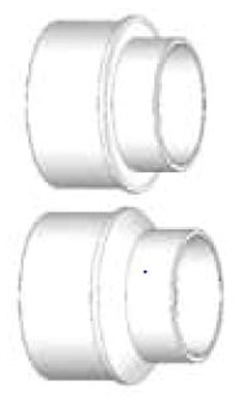 P1213 4 in X 4 in PVC SDR 35 DWV Adapter Bushing Solvent Sewer Spigot X ...