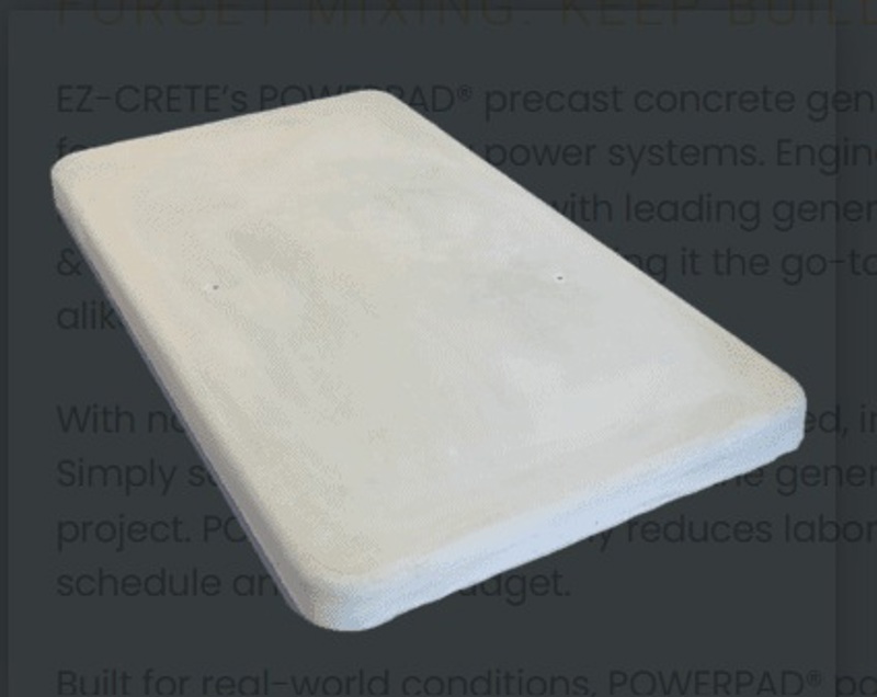 EZ-GP-RCA-GUARDIAN-54324 4" UNIVERSAL CONCRETE GENPAD | Coburn Supply