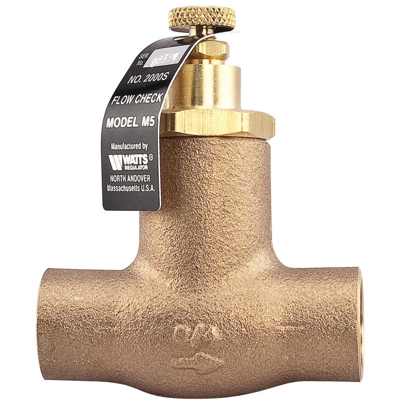 1 IN Two-way Universal Flow Check Valve, Bronze Body, Straight Pattern ...